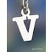 Sterling Silver Small Letter V Charm Initial Capital Letters Solid 925 ...