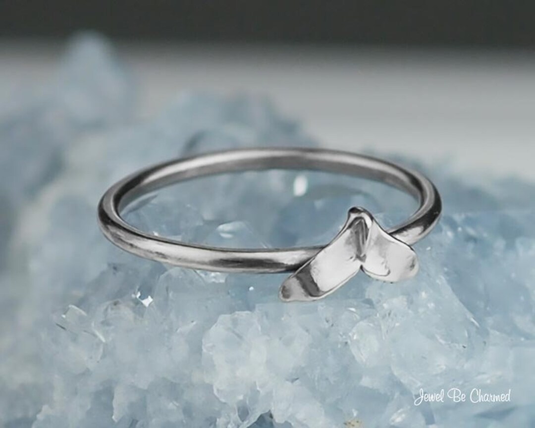 Sterling Silver Whale Tail Ring Solid .925 Whale Rings Custom Size - Etsy