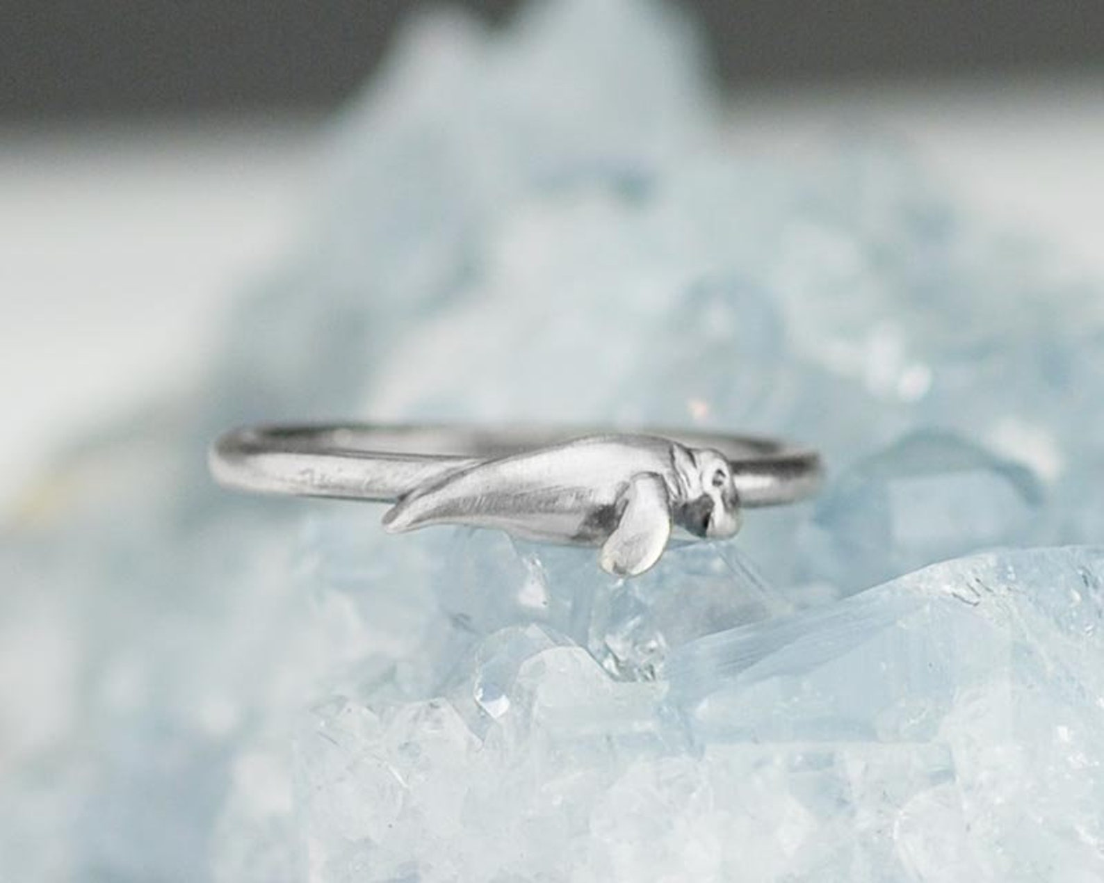 Sterling Silver Manatee Ring Solid .925 Manatee Rings Custom - Etsy