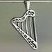 Sterling Silver Harp CHARM or PENDANT Musician or Angel Small .925 - Etsy