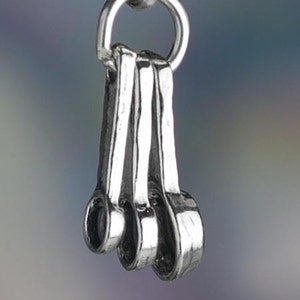 Sterling Silver Measuring Cups or Spoons Charm Cook Baking Solid .925 ...