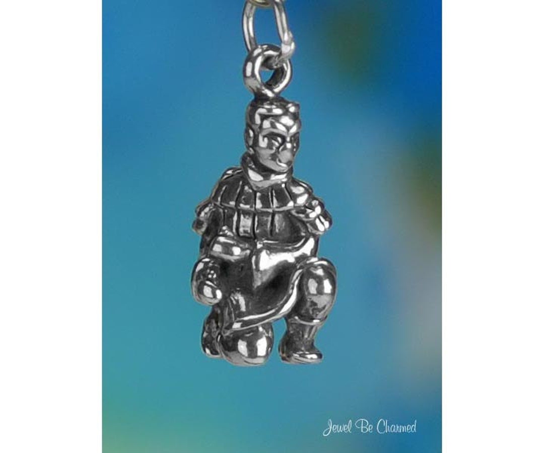Sterling Silver Terracotta Warrior Charm Xian China Chinese Solid .925 ...