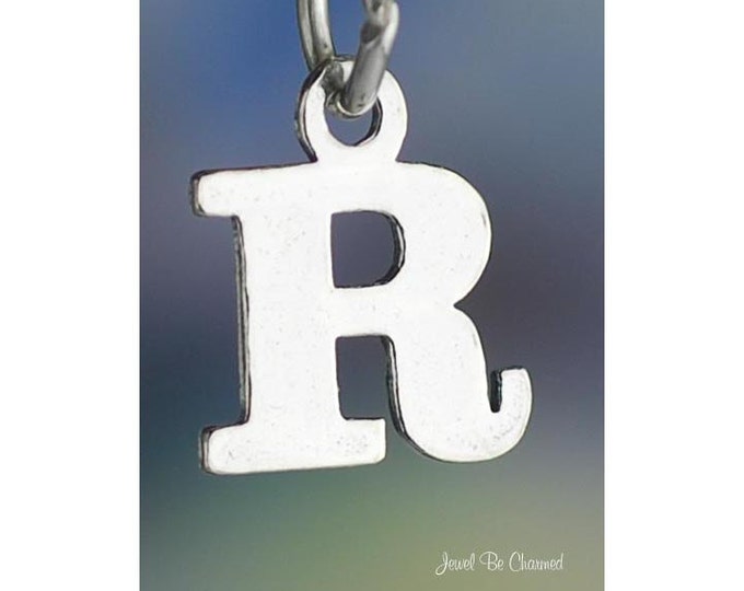 Sterling Silver Small Letter R Charm Initial Capital Letters - Etsy