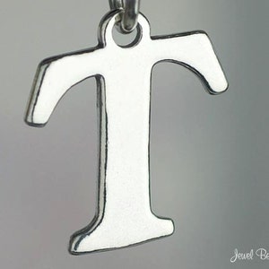 Sterling Silver Letter T Charm Initial or for Hand Stamping Solid .925 ...