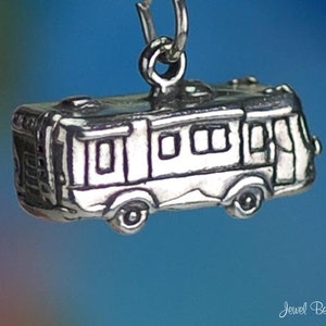 Sterling Silver Motorhome Recreational Vehicle RV Charm 3D Solid .925 ...