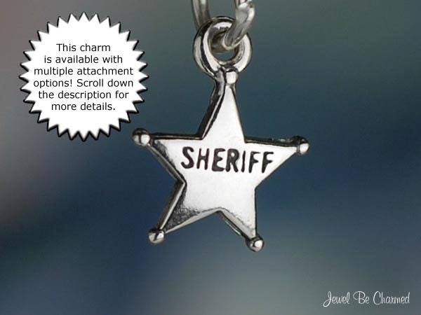 Miniature Sterling Silver Sheriff Badge Charm Star Old West - Etsy