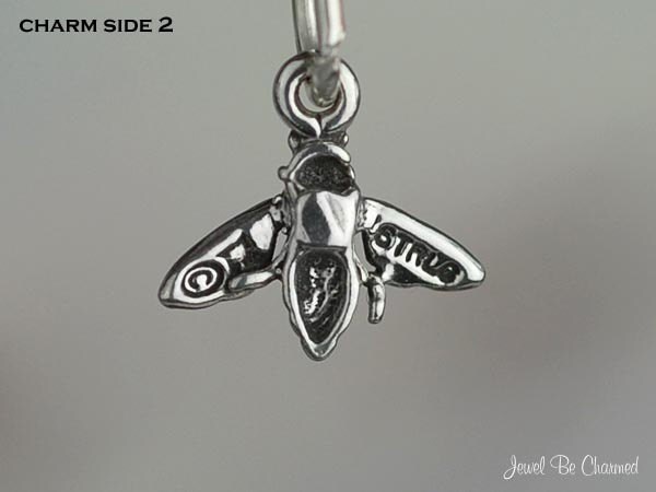 Sterling Silver Bumblebee Honeybee Miniature Bee Charm Tiny Solid .925 ...