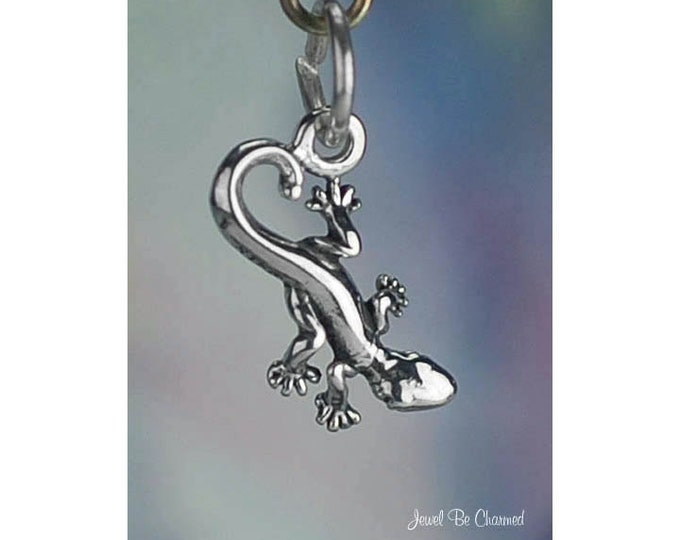 Miniature Sterling Silver Gecko Salamander or Newt Charm Solid .925 - Etsy