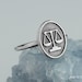 Sterling Silver Scales of Justice Ring Solid 925 Law Rings Custom Size ...