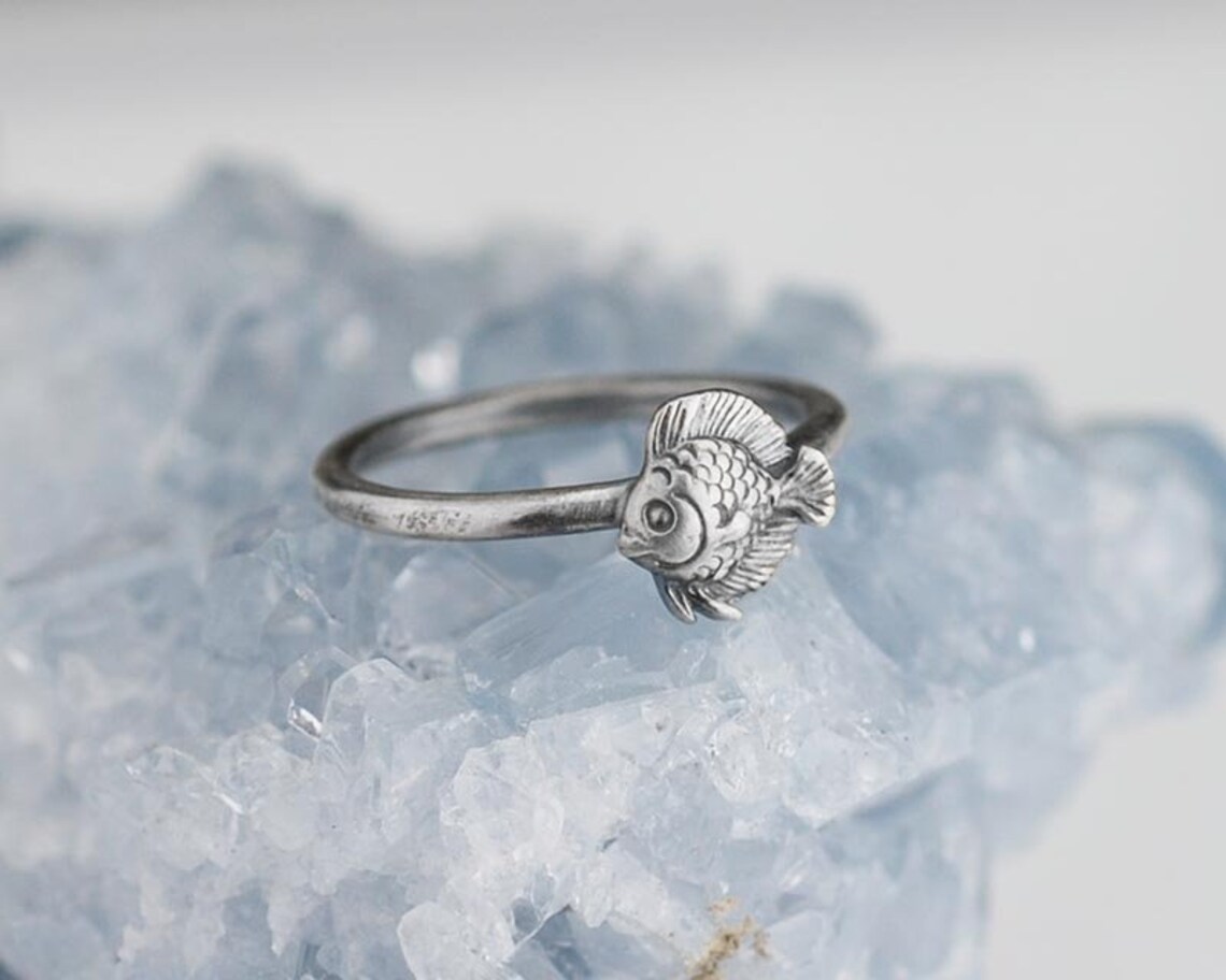 Sterling Silver Aquarium Fish Ring Solid 925 Heckel Discus | Etsy