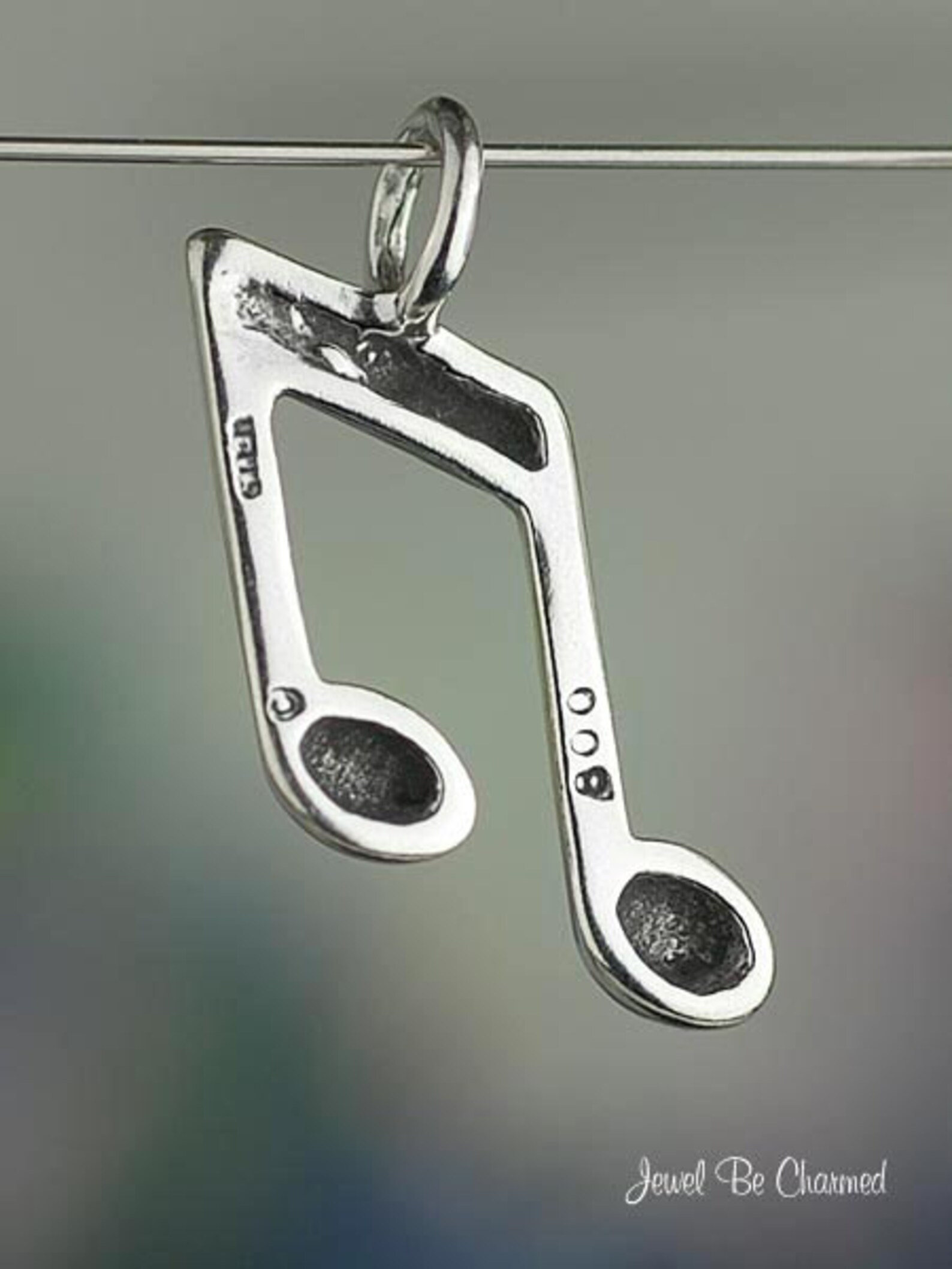 Sterling Silver Music Note CHARM or PENDANT Eighth Notes Solid .925 - Etsy