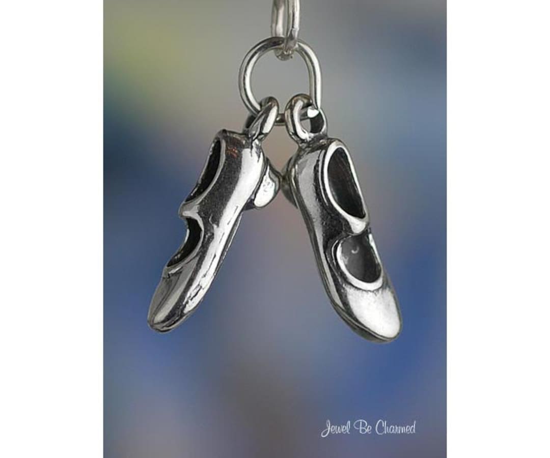Sterling Silver Tap Shoes Charm for Tap Dancer Movable 3D Solid .925 - Etsy