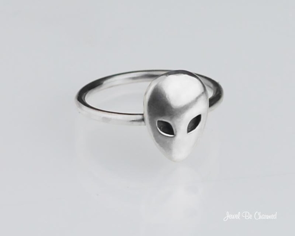 Sterling Silver Alien Ring Solid .925 Outer Space Rings Custom | Etsy
