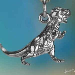 Sterling Silver T Rex Tyrannosaurus Rex Charm Dinosaur 3D Solid .925 - Etsy