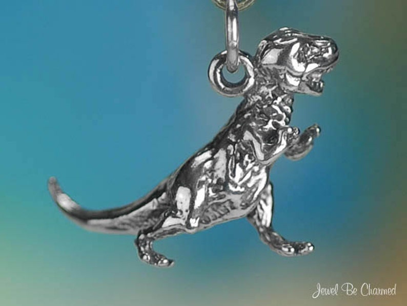 Sterling Silver T Rex Tyrannosaurus Rex Charm Dinosaur 3D - Etsy