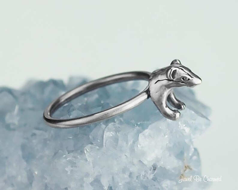 Sterling Silver Badger Ring Solid .925 Badger Rings Custom - Etsy