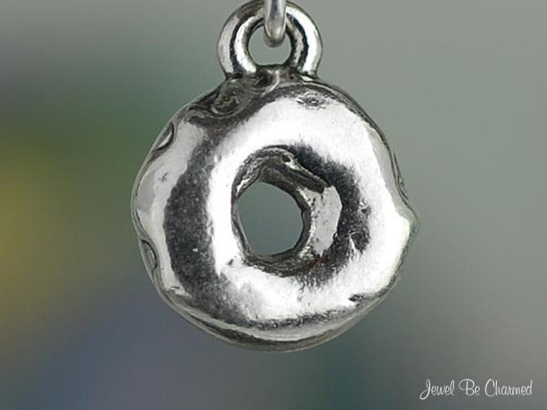 Sterling Silver Doughnut Charm Glazed Donut Breakfast 3D Solid .925 - Etsy