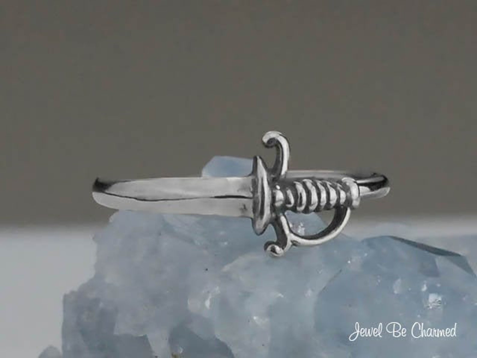 Sterling Silver Sword Ring or Dagger Ring Solid 925 Weapon - Etsy