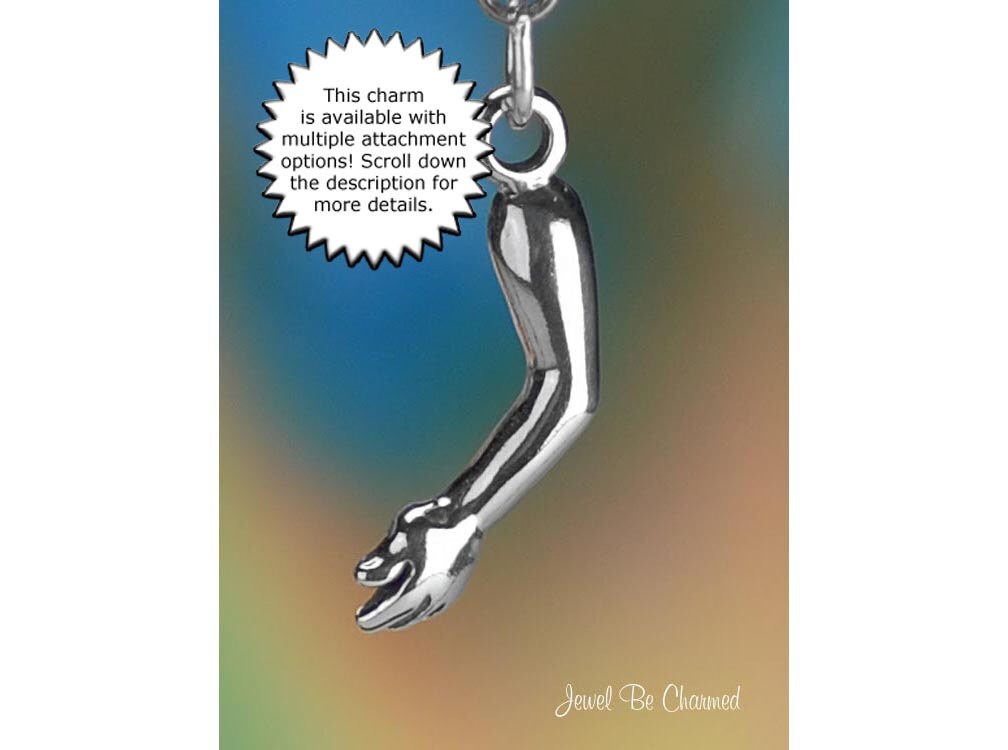 Sterling Silver Human Arm Charm Arms Body Prosthetic Limb | Etsy