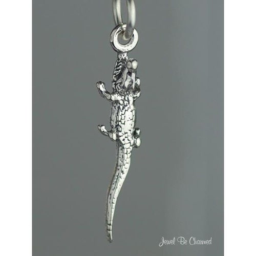 Alligator Gator Sterling Silver Mini Charm for Bracelet or - Etsy