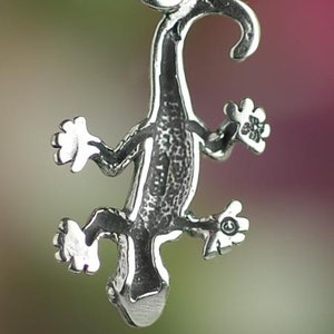 Sterling Silver Gecko Salamander or Newt Charm Amphibian Solid .925 - Etsy
