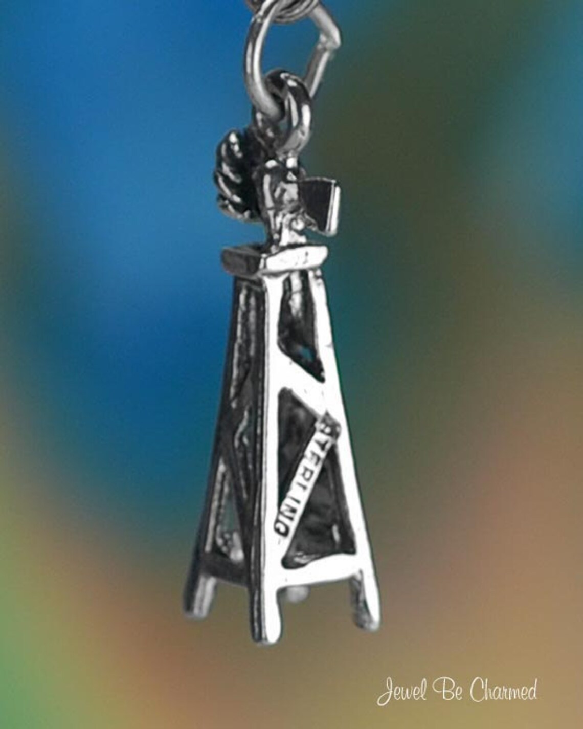 Sterling Silver Windmill Charm Wind Renewable Energy 3D Solid | Etsy