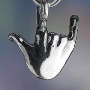 Sterling Silver American Sign Language Charm Hand Signing I Love You - Etsy