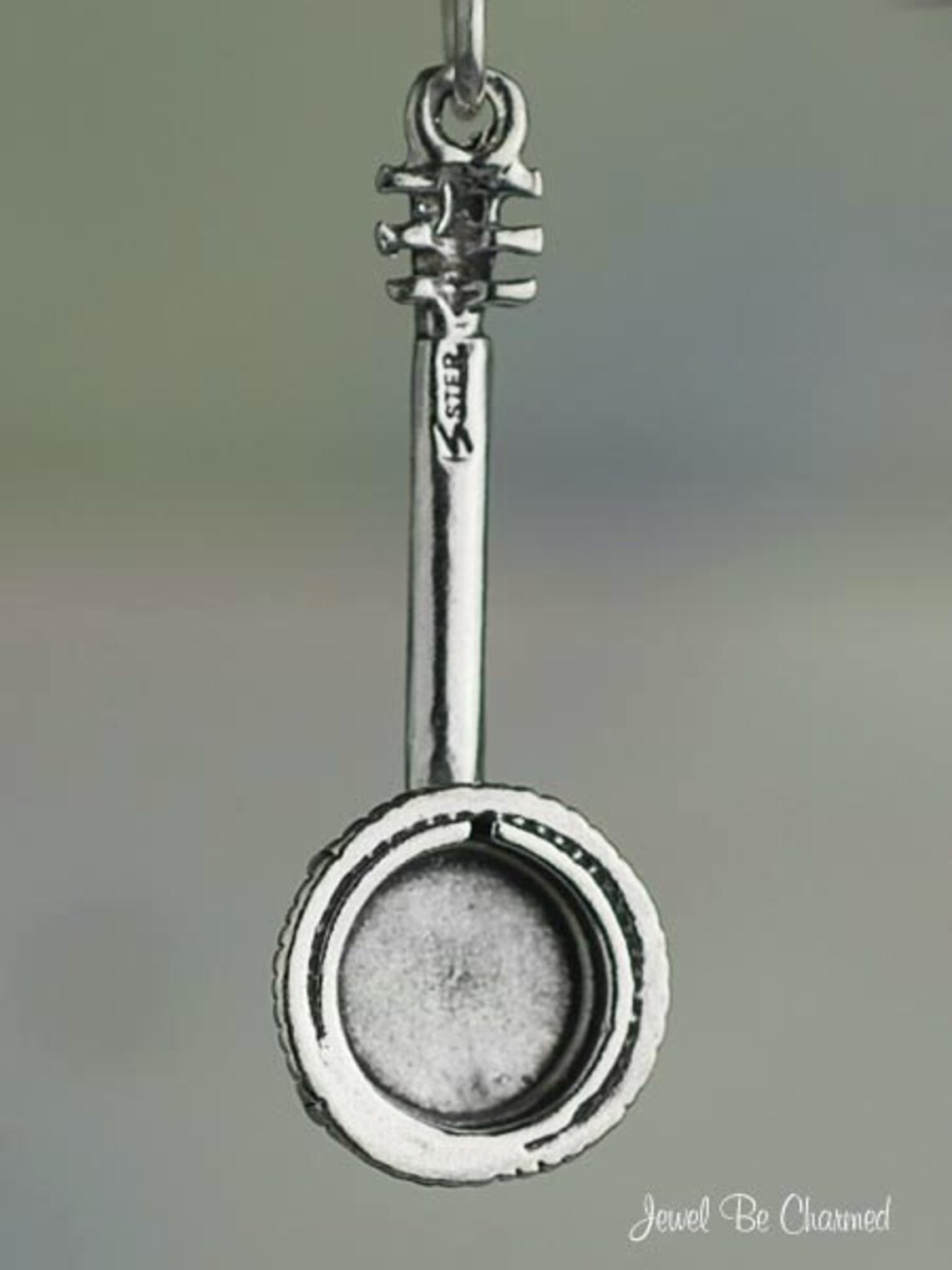 Sterling Silver Banjo Charm Musical Instrument Banjo Player Solid .925 ...