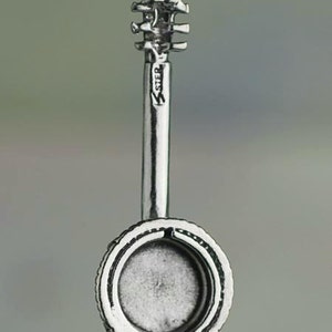 Sterling Silver Banjo Charm Musical Instrument Banjo Player Solid .925 ...