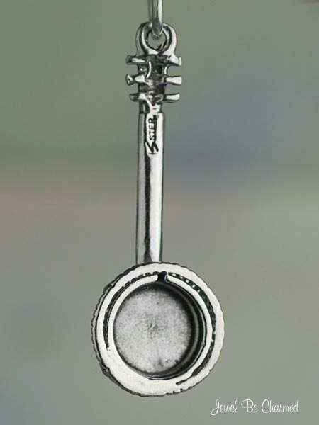 Sterling Silver Banjo Charm Musical Instrument Banjo Player Solid .925 ...