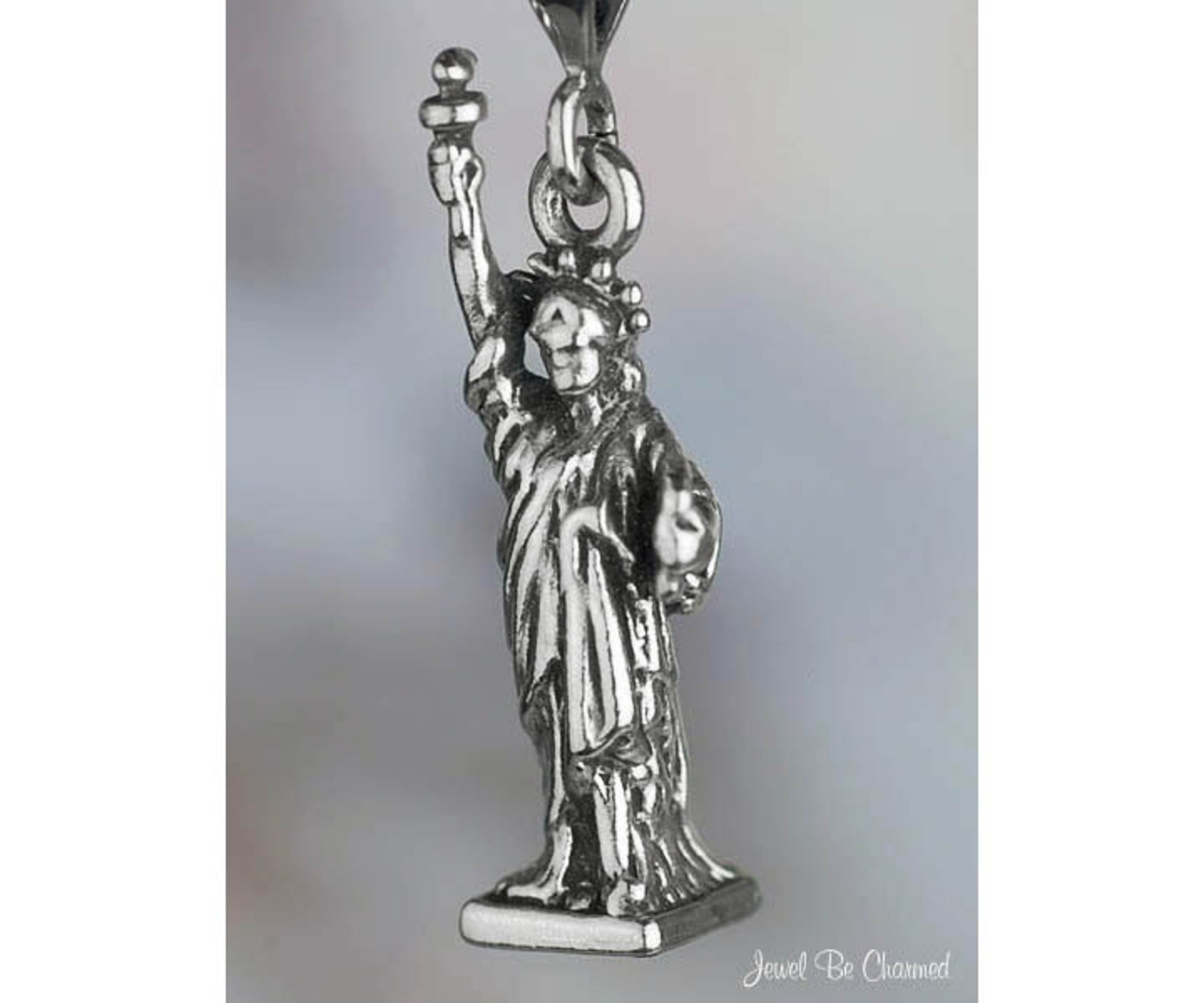 Sterling Silver Statue of Liberty Charm New York City 3D Solid - Etsy