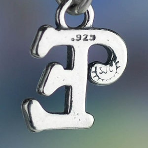 Sterling Silver Script Letter E Charm Initial Cursive Shiny - Etsy