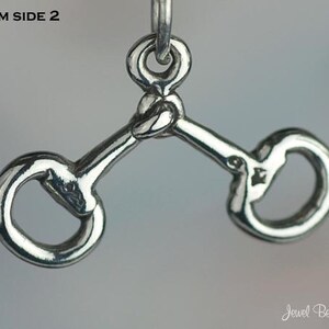 Sterling Silver Snaffle Bit Charm Horse Riding Tack 3D Solid .925 - Etsy