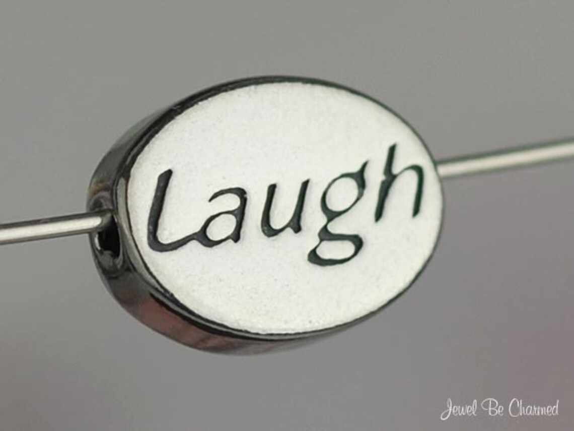 Sterling Silver Laugh Bead Laughter Happiness Theme Oval Solid .925 - Etsy