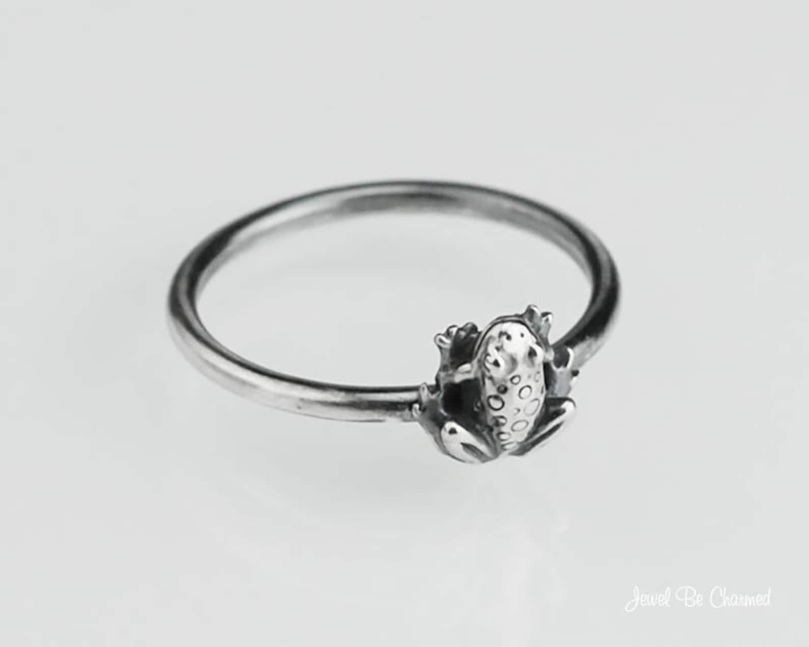 Sterling Silver Frog Ring Solid .925 Tiny Frog Rings Custom - Etsy