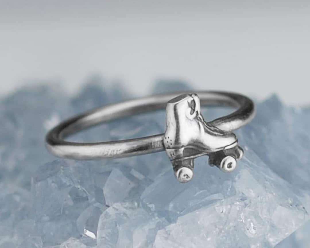 Sterling Silver Roller Skate Ring Solid .925 Skates Rings Custom Sizes ...