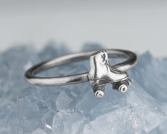 Sterling Silver Roller Skate Ring Solid .925 Skates Rings - Etsy