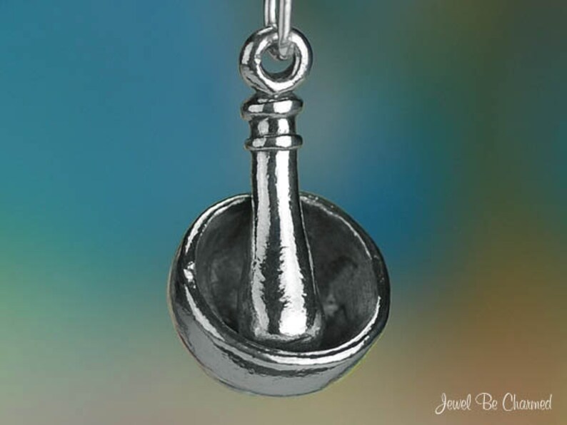 Sterling Silver Mortar and Pestle Charm Cooking or Pharmacy - Etsy