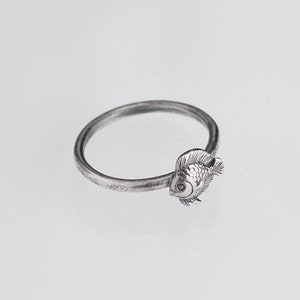 Sterling Silver Aquarium Fish Ring Solid 925 Heckel Discus Custom Size ...