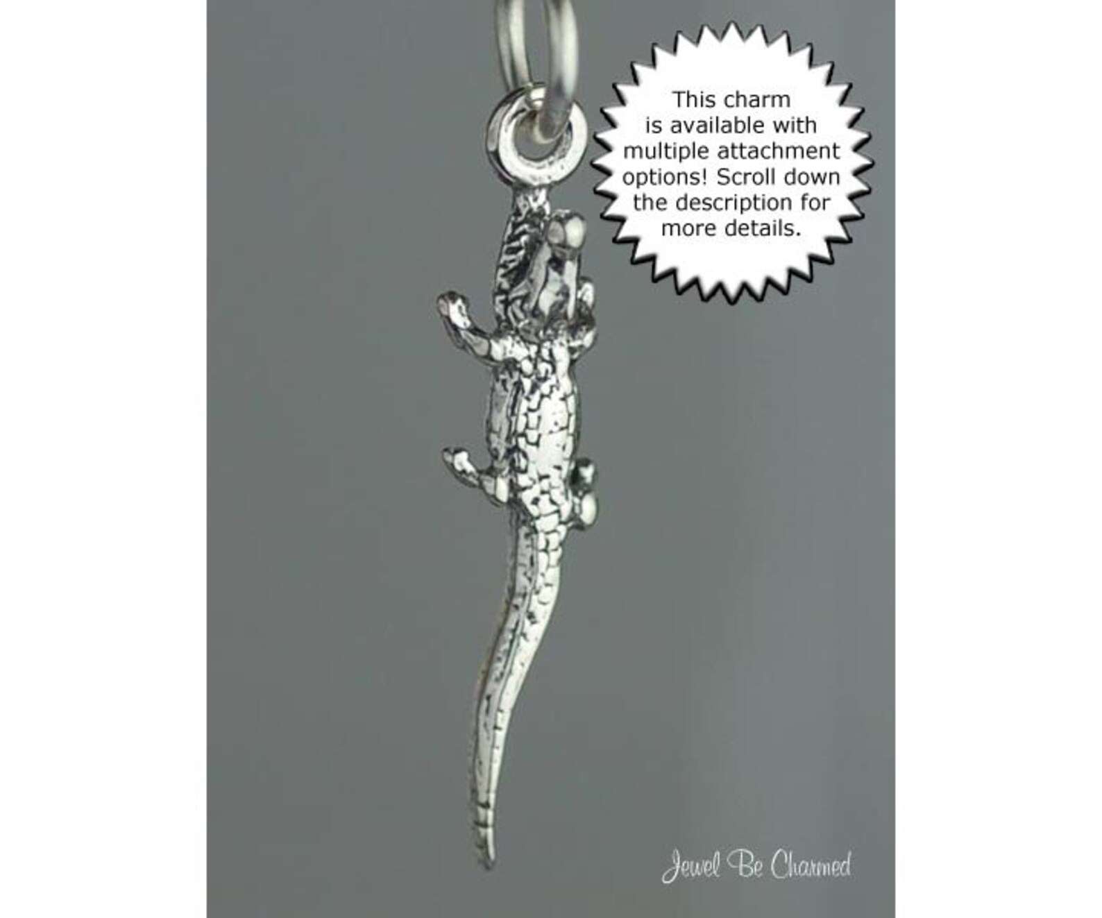 Gator Charm Sterling Silver Alligator Florida Everglades Mascot Small ...
