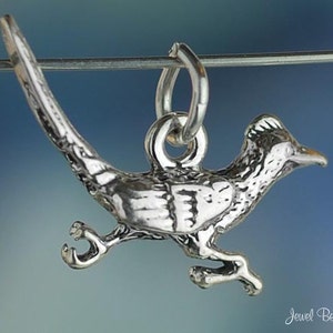 Sterling Silver Roadrunner Charm Southwest New Mexico 3D Solid .925 - Etsy