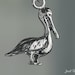 Sterling Silver Pelican Charm Ocean Water Bird Pelicans 3D Solid .925 ...