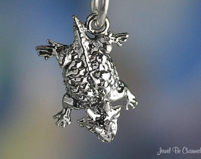 Miniature Sterling Silver Horned Toad Charm Lizard Tiny Solid .925 - Etsy