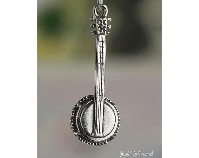 Sterling Silver Banjo Charm Musical Instrument Banjo Player - Etsy