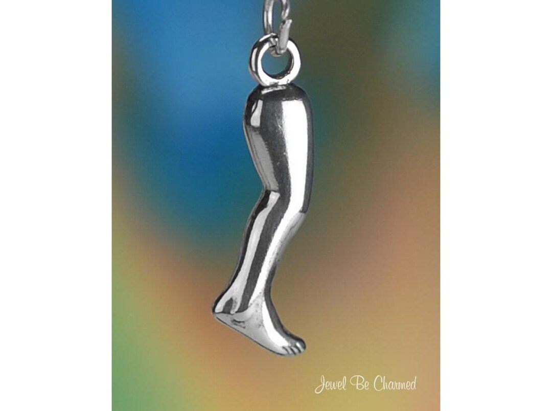 Sterling Silver Human Leg Charm Legs Body Prosthetic Limb Solid .925 - Etsy