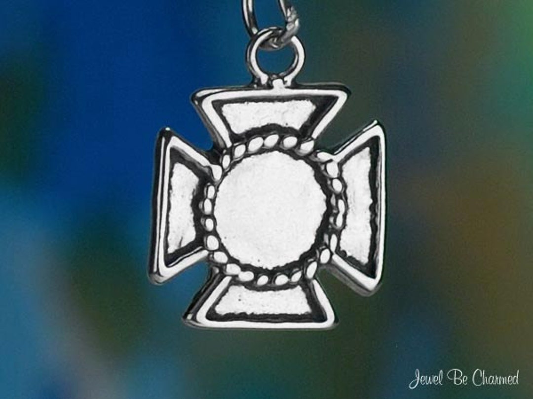 Sterling Silver Maltese Cross Charm Maltese Crosses Symbol Solid .925 ...