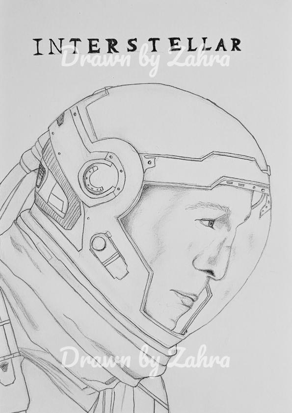 Interstellar Space Drawing | Hand-drawn With Graphite Pencils | Wall ...