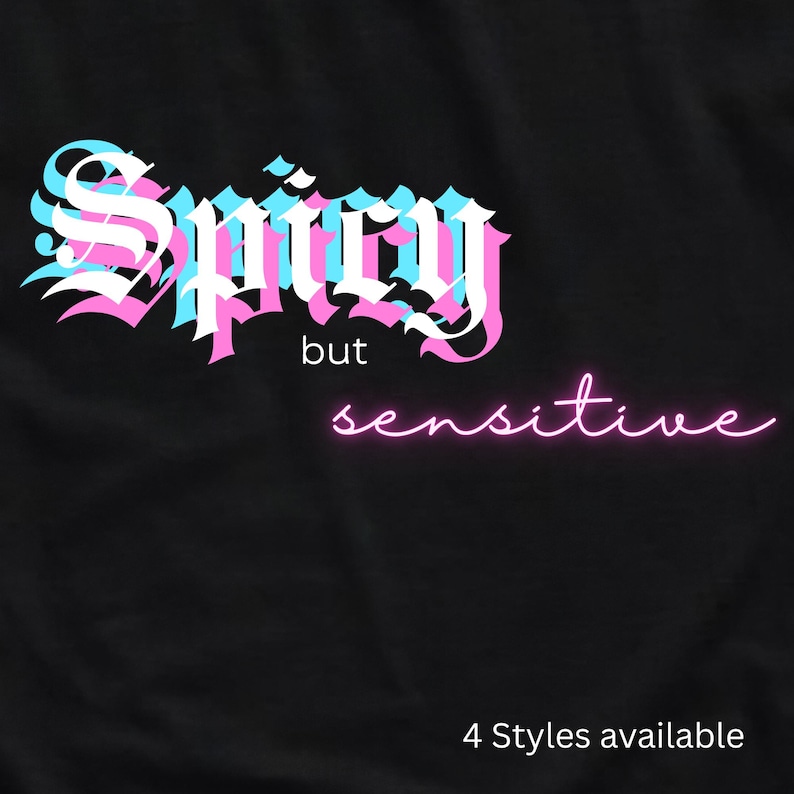 Spicy but Sensitive Shirt, Y2K Graphic Tee, Emo Girl Shirt, Neon ...