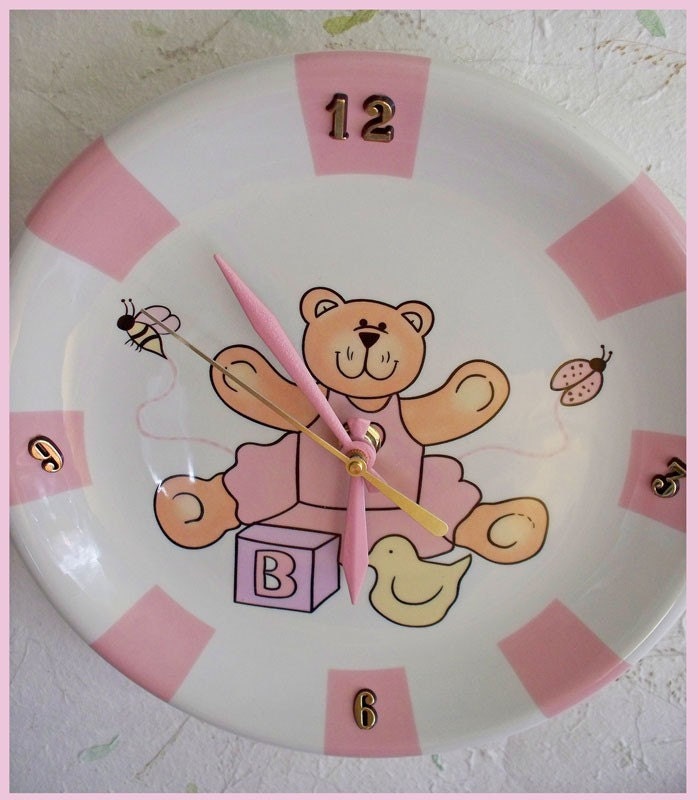 Wall Clock Baby Girl - Etsy