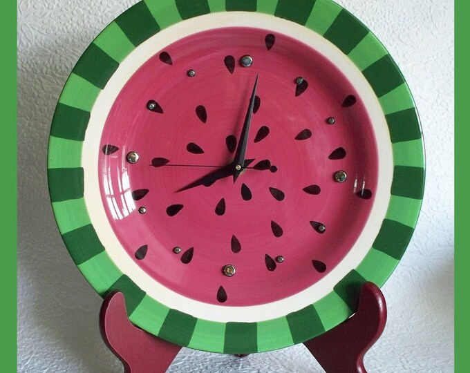 Wall Clock Watermelon Ceramic Plate - Etsy